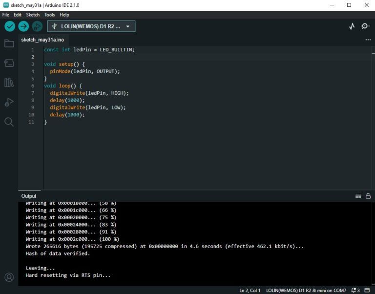 WeMos D1 Mini Tutorial: Lighting Up the Onboard LED