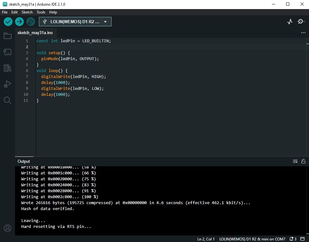 WeMos D1 Mini Tutorial: Lighting Up the Onboard LED