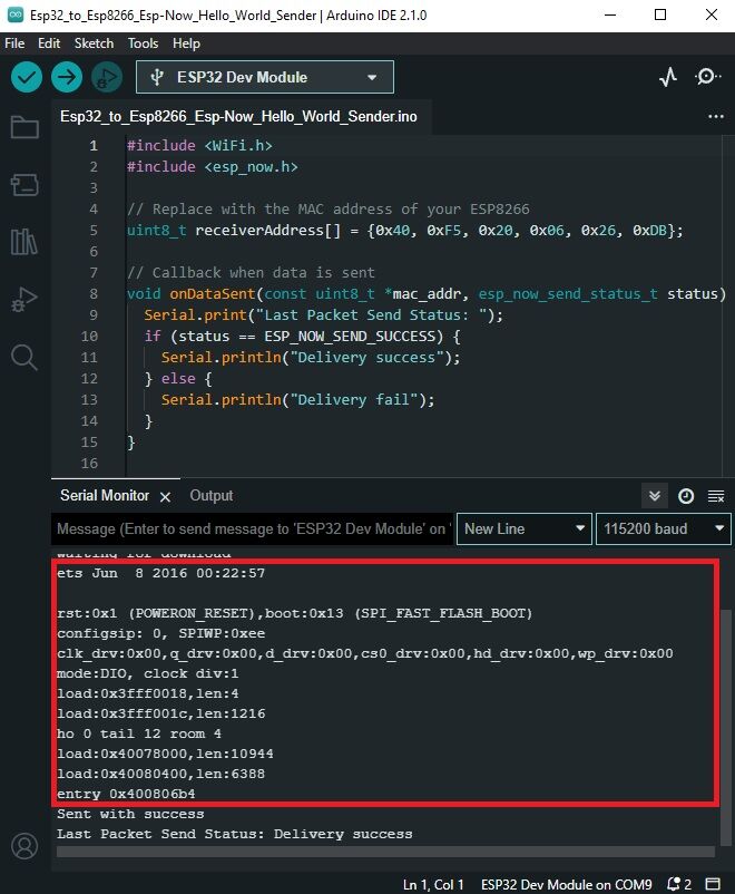 Connecting ESP8266 and ESP32 Using ESP-NOW