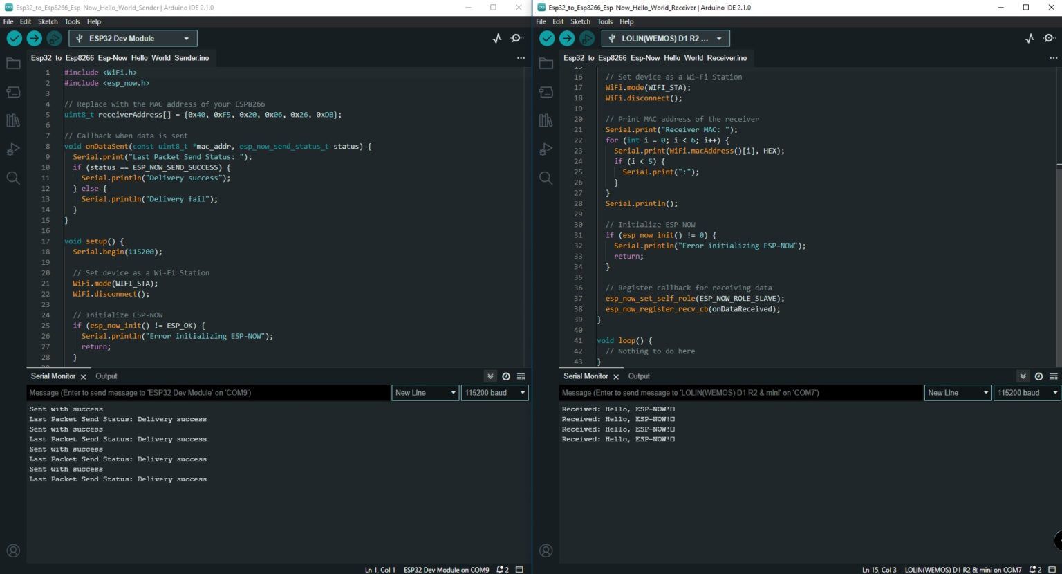 Connecting ESP8266 and ESP32 Using ESP-NOW