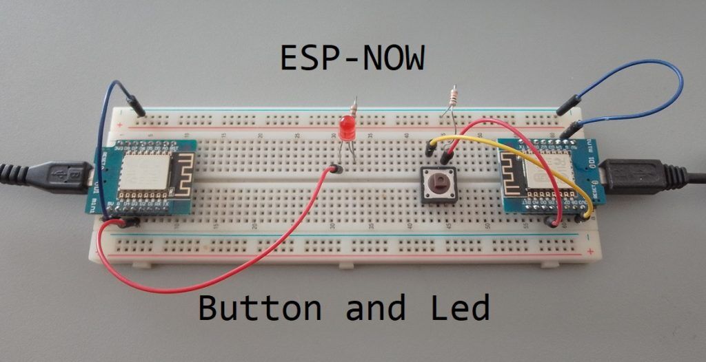 Connecting Two ESP8266 Modules Using ESP-NOW: A Button and a Led