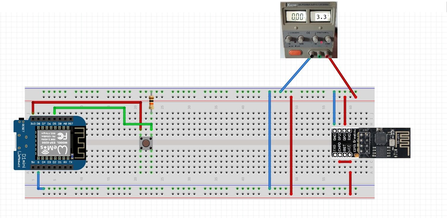 ESP-01 onboard LED from a Button in an ESP8266 via ESP-NOW