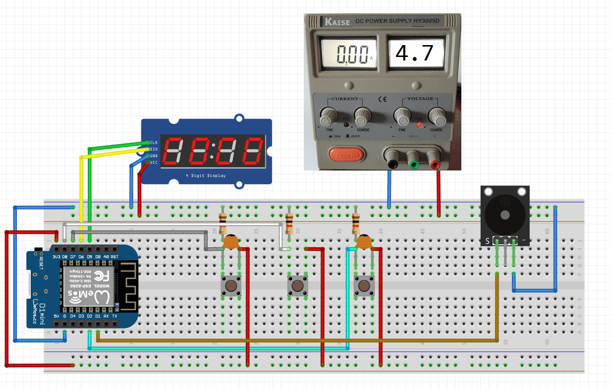 Clock and Timer with TM1637 Display and ESP8266
