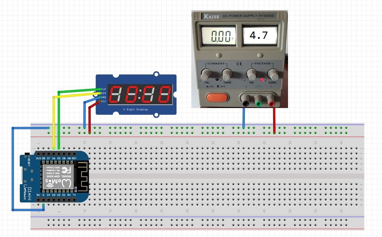 Real-Time Clock with an ESP8266 + TM1637 + NTPClient