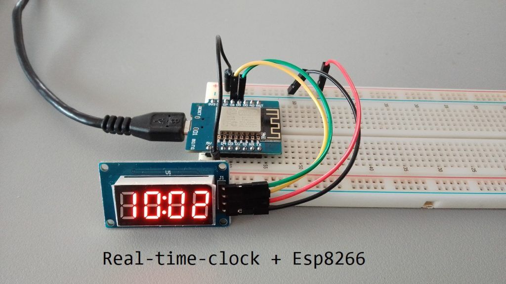 Real-Time Clock with an ESP8266 + TM1637 + NTPClient