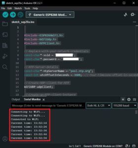 Real-Time Clock with an ESP8266 + TM1637 + NTPClient