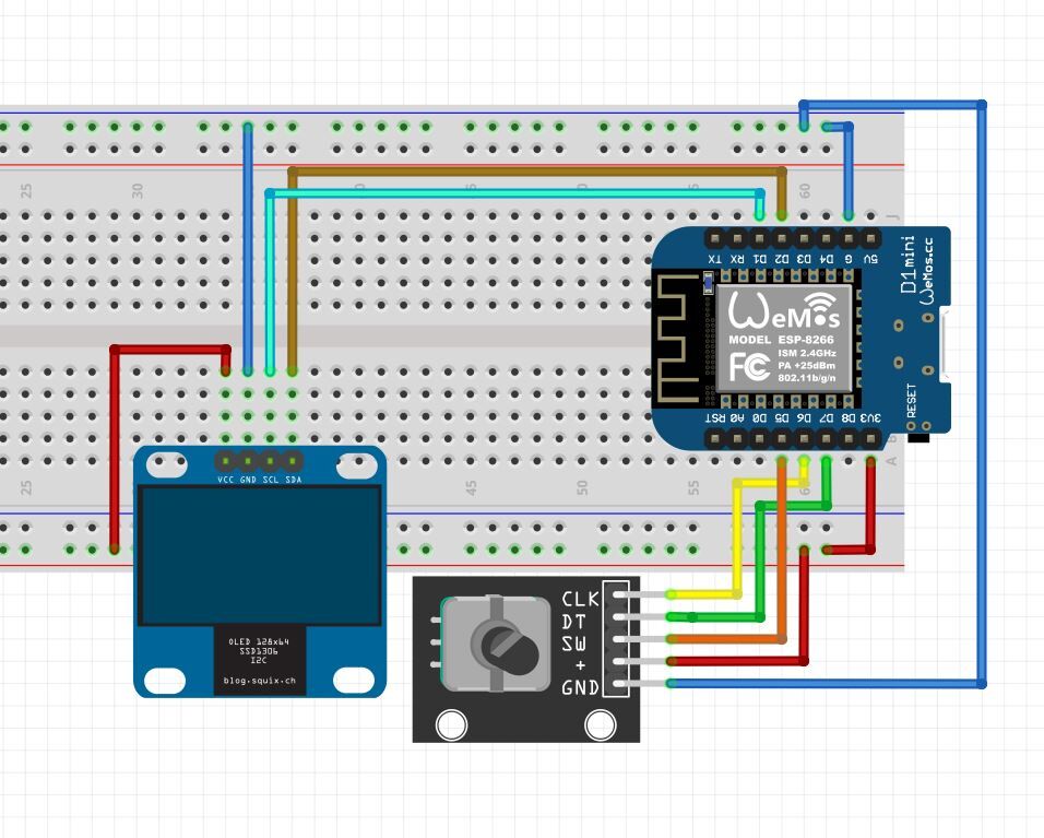 Menu System with Esp8266 + Oled + Encoder