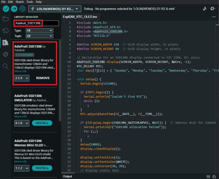 Menu System with Esp8266 + Oled + Encoder