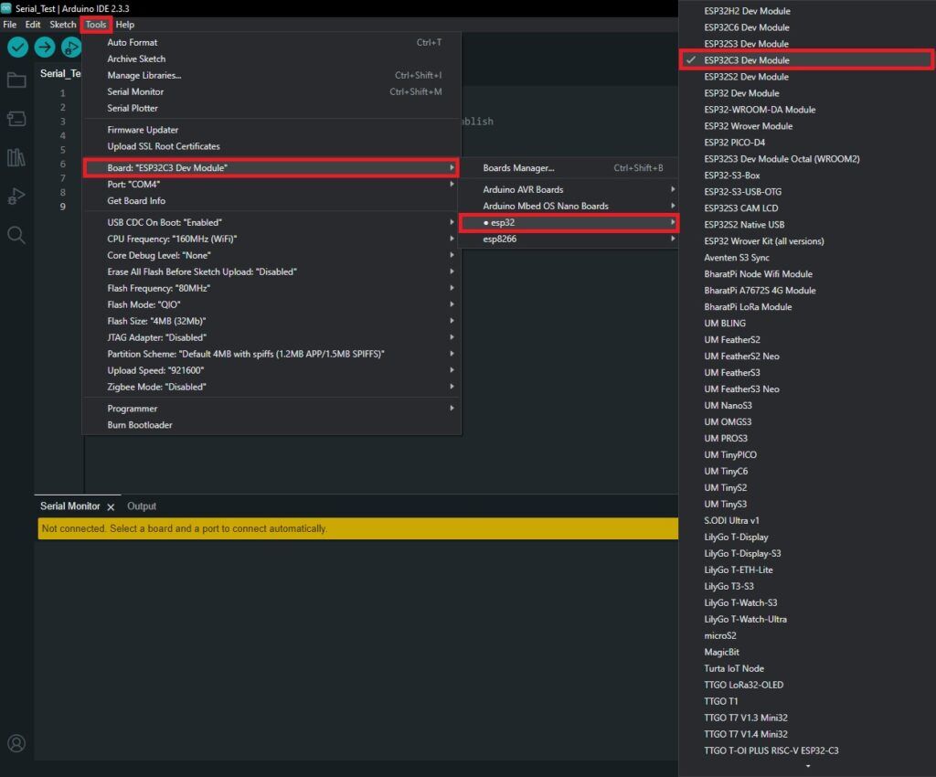 ESP32-C3 Super Mini: Arduino IDE Quick Start Guide